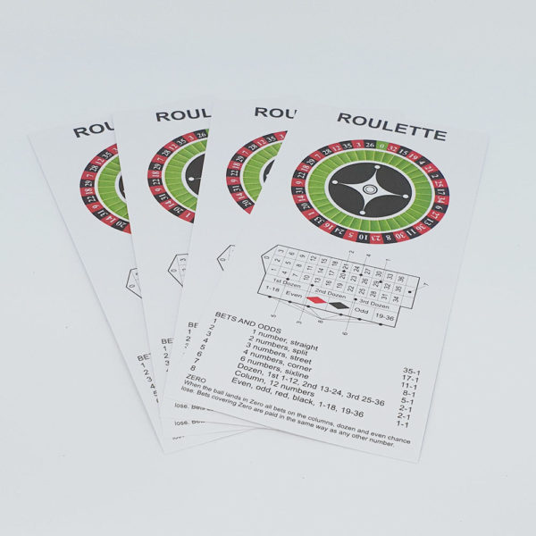 Printed Roulette Cards | Thermal Paper Rolls | Australia